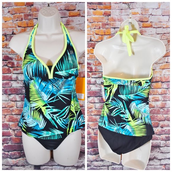 ZeroXposur | Swim | Zeroxposur Xs Womens 2 Piece Upf 5 Tankini Swimsuit ...